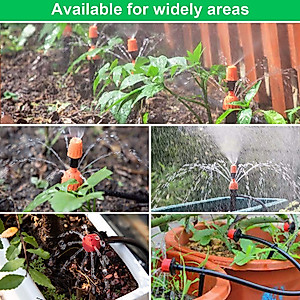 Philonext Drip Irrigation,130ft/40M Garden Irrigation System, Adjustable Automatic Micro Irrigation Kits,1/4" Blank Distribution Tubing Hose Suit for Garden Greenhouse, Flower Bed,Patio,Lawn (40M)