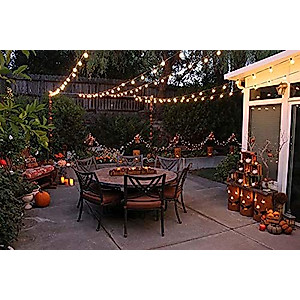 Newpow Outdoor String Lights LED 36ft with 33 Globe Bulbs Shatterproof Waterproof for Backyard Gazebo Porch Camper Indoor/Outdoor Decoration and Lighting Warm White 2700K