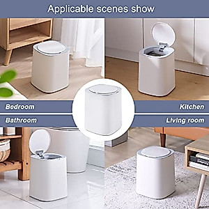 ELPHECO Bathroom Trash Can with Lids 3 Gallon Motion Sensor Garbage can, 11.5 Liters Trapezoidal Automatic Trash Bin, Waterproof Large Capacity Trash can for Bathroom, Kitchen, Living Room, Office