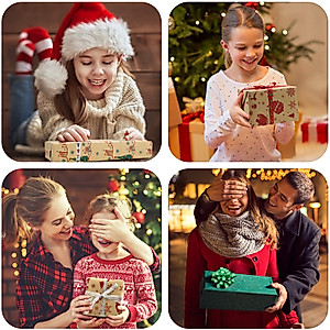 Christmas Ribbons for Gift Wrapping 60 Yards Grosgrain Ribbon Silver Gold Glitter Ribbon for Christmas Wreath Bows Ribbon Craft Decoration