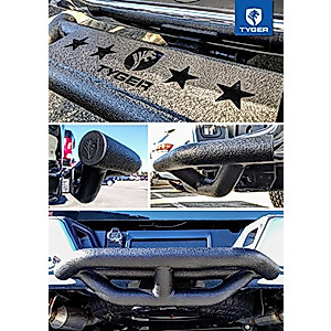 Tyger Auto TG-HS8U81238 Hitch Armor Compatible with Vehicles with 2" Hitch Receiver | Textured Black | Hitch Step | Rear Bumper Guard Protector | with Pin Lock and Stabilizer