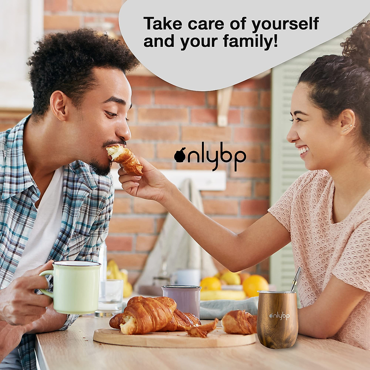 OnlyBP - Argentinian Mate Kit, Includes Yerba Mate Cup, 2 Straws, and Cleaning Brush (Wood)