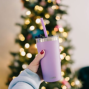 CUPKIN Stainless Steel Insulated Tumbler with Lid and Straw, 20 oz Water Bottle & Straw, Stainless Steel Cups, Travel Coffee Mug for Adults, Iced Coffee Cup with Lid, Tumbler for Travel