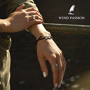 Wind Passion - Infinity Bracelet - Ideal for Women Men and as a Matching Bracelet for Couples and Best Friends, Infinity Rope Bracelet Handmade in Europe, Waterproof and Stylish