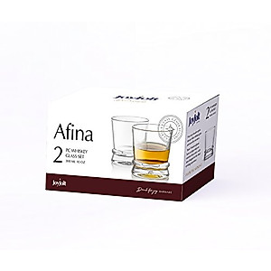 JoyJolt Afina Scotch Glasses, Old Fashioned Whiskey Glasses 10-Ounce, Ultra Clear Whiskey Glass for Bourbon and Liquor Set Of 2 Glassware