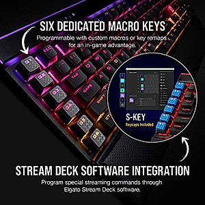 Corsair K95 RGB PLATINUM XT Mechanical Wired Gaming Keyboard - Cherry MX Speed Switches - PBT Double-Shot Keycaps - iCUE Compatible - QWERTY NA Layout - Black