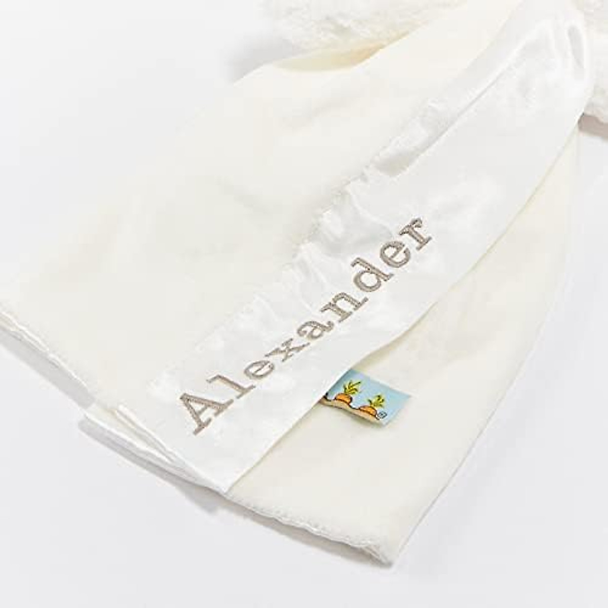 Bunnies By The Bay "Kiddo The Lamb" - Bye Bye Buddy Travel Size Baby Lovey - 11 inch Stuffed Rabbit and Baby Blanket - Super Soft Velour with Satin Lining