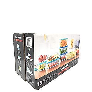 Snapware Pure Pyrex 18-Piece Glass Food Storage Set, 2.6, Clear