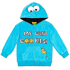 Sesame Street Cookie Monster Infant Baby Boys Zip-Up Hoodie Blue 24 Months