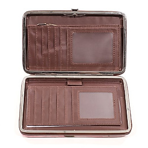 Emperia Women's Wallet/Clutch with Push Button Closure and Rhinestone Embellishments, Realtree Pink/Brown, Small