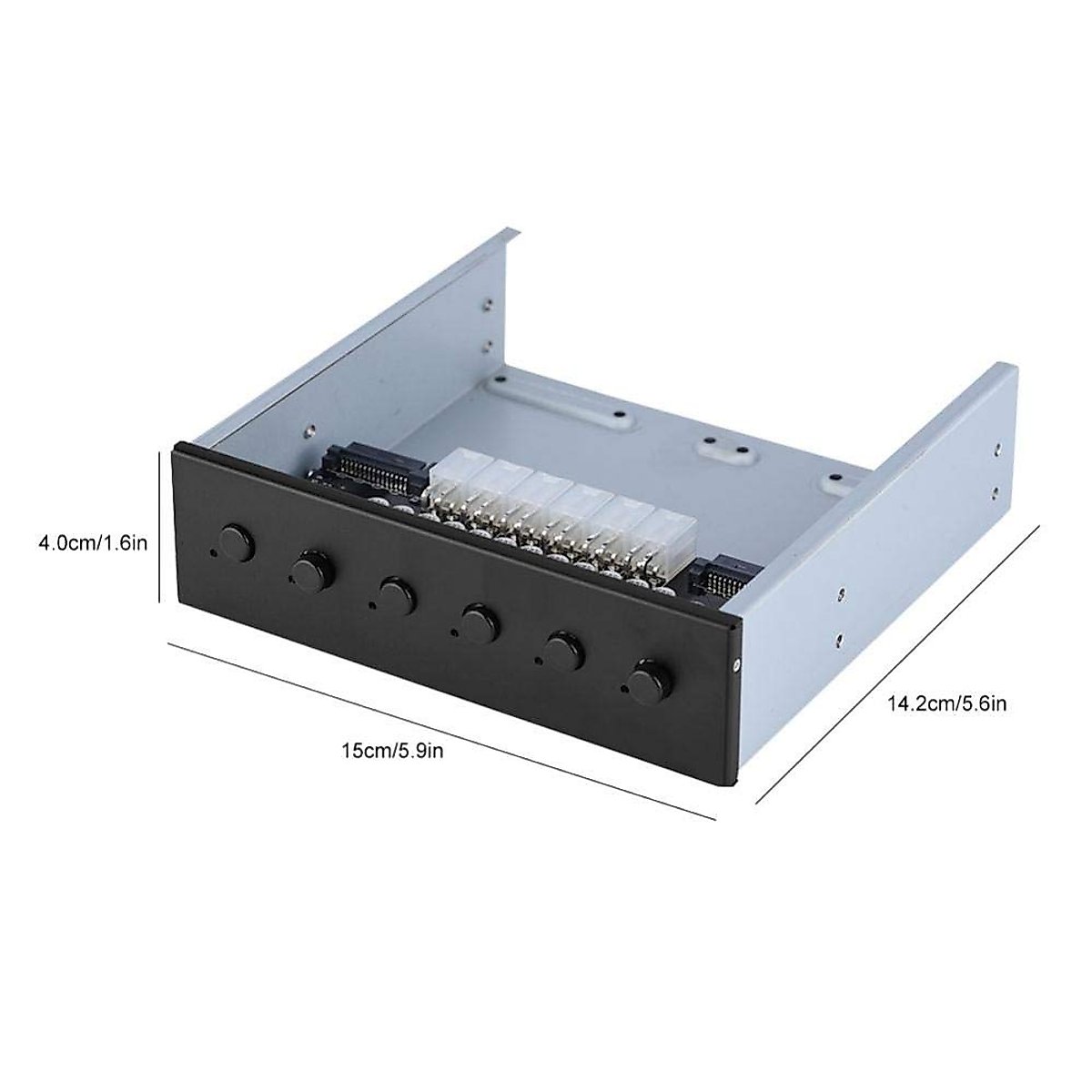 Hard Disk Power Switch, SATA Drive Switch Plastic + Metal Power Switch with 6 Self-Locking Switches SATA Switch, Hard Drive Selector for Desktop Computer for PC