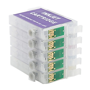 FTVOGUE Ink Cartridge Replacement, 5PCS PP 4 Colors Ink Cartridge Standard Color Ink Cartridges Replacement Cartridge Combo Pack Color, Inkjet Printer Ink