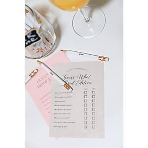 50 Pack Bridal Shower Pencils for Bridal Shower Games 50 Guests Perfect Mini Pencils Wedding Pens for all Wedding Shower Games Baby Shower Pencils or Golf Pencils with Erasers | Bridal Shower Pens