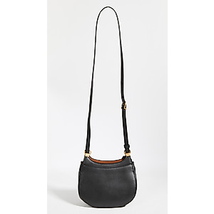 Tory Burch Women's Lee Radziwill Small Saddlebag, Black, One Size