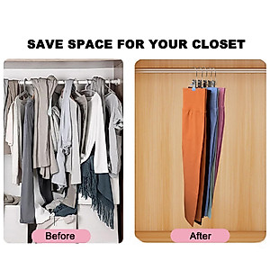 Skirt Hanger Pants Hangers with Clips - Hangers for Shorts Hat Clip 20 Pcs Shorts Hangers with Clip Clothes Hangers with Clips Stainless Steel Clothespin Pant Hangers with Clip Space Saving (5 Colors)