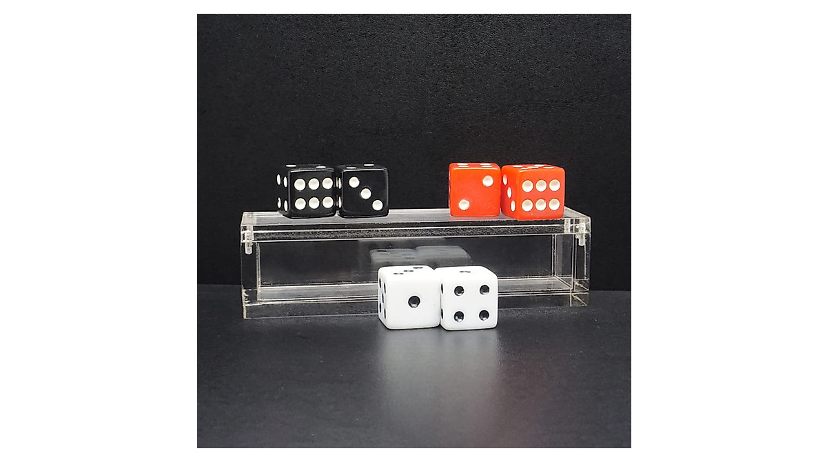 Acrylic Dice Display Box Set - Clear Magnetic Storage Cases for Games