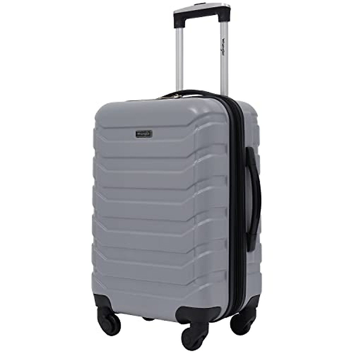 Wrangler 4 Piece Elysium Luggage and Packing Cubes Set, Sharkskin