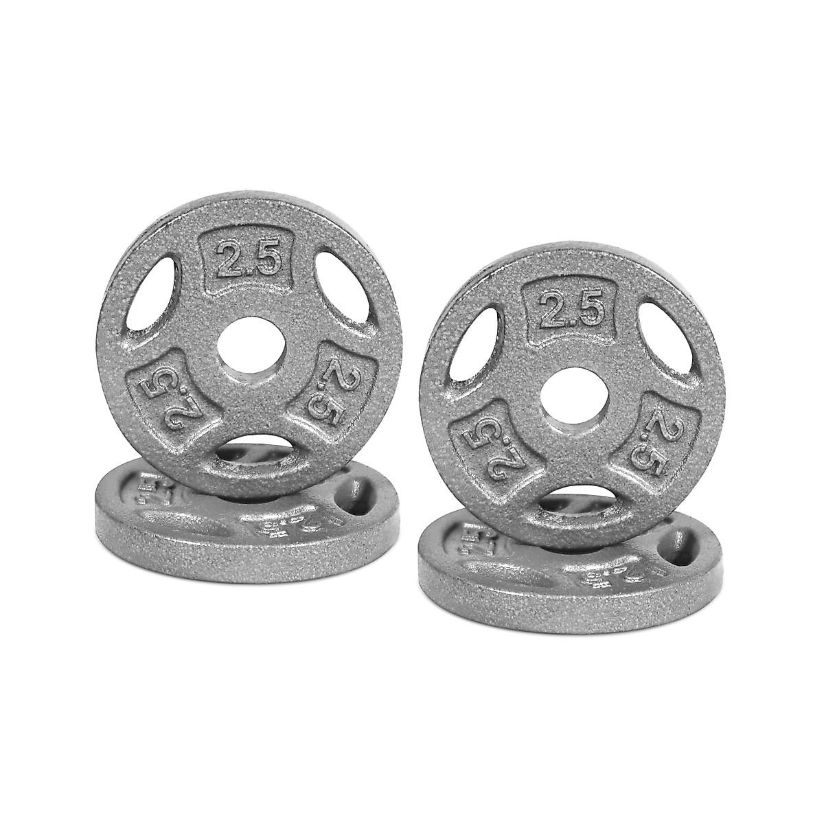 CAP Barbell Standard 1-Inch Grip Weight Plates 2.5 lbs Gray, Pack (x4) (RWPIS-002.5)