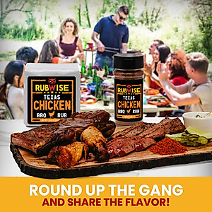 RubWise Texas Style BBQ Chicken Rub (1lb) | Premium Texan BBQ Rubs and Spices for Smoking and Grilling | Great for Chicken, Turkey, Duck, and Seafood |Poultry & Meat Seasoning Spice Dry Rub (No MSG)