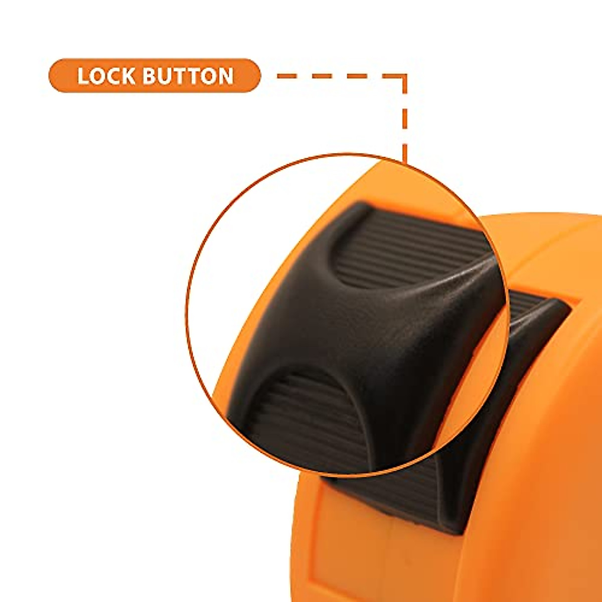 PERFECT MEASURING TAPE Left Handed Tape Measure with Right-to-Left Read - Measurement Reading Made Easy - Steel Hi-Visibility Orange Tape Measure 25ft/7.5m (Model RL-02)