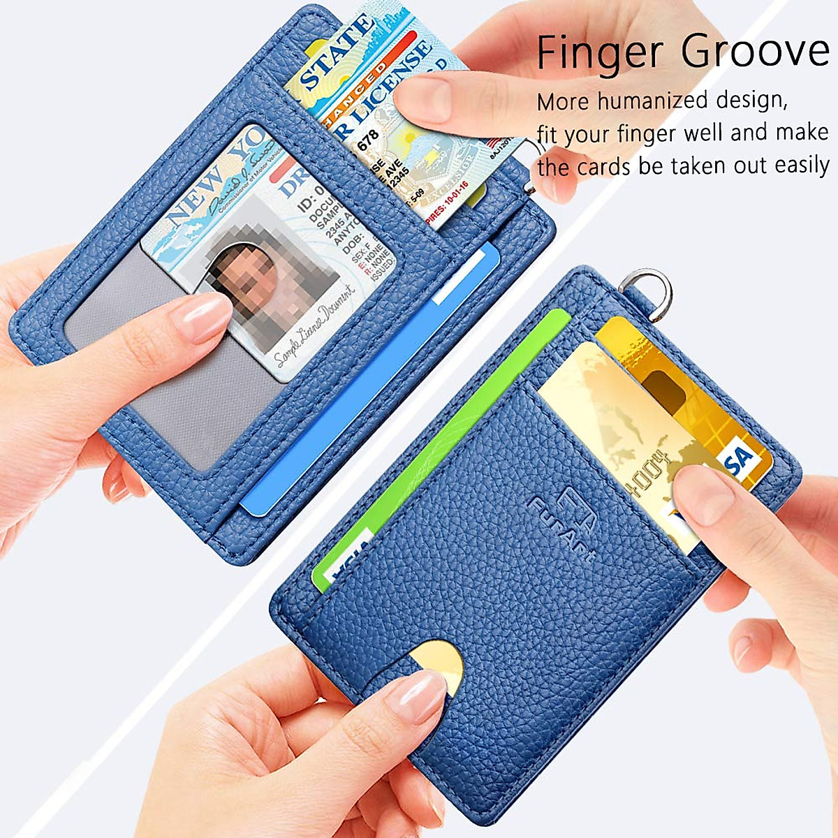 FurArt Slim Minimalist Wallet, Front Pocket Wallets, RFID Blocking, Credit Card Holder for Men & Women