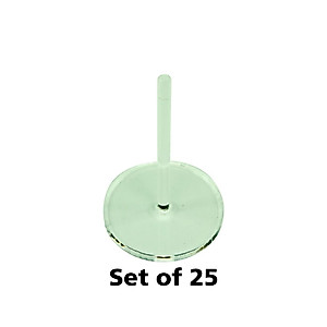 LITKO Acrylic Flight Stands | Round | 3mm Clear Circular Flight Base with Peg (30mm)