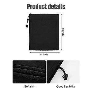 4 Pieces Kids Snood Winter Neck Warmers Fleece Gaiter Windproof Cuellos Cover (Black, Dark Grey, Royal Blue, Navy Blue)