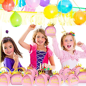 36 Pack Pink Little Princess Candy Boxes Printed Gold Castle and Crown Baby Shower Favors Goodie Treat Boxes Charming Princess Birthday Party Favor Boxes for Baby Girls Party Favors Supplies