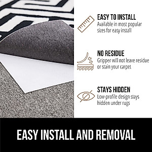 Gorilla Grip Rug Pad for Carpet Floor, Double Sided Mat 2x8 FT Gripper for Over Carpets, Keep Area Rugs in Place on Carpeted Floors, No Residue Adhesive Pads, Reduce Runner Shifting or Bunching