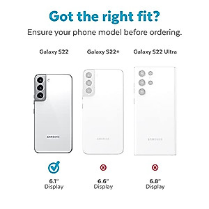 Speck Black Samsung Galaxy S22 Case - Drop Protection, Extra Grip, Scratch Resistant & Shock-Absorbent Case for Galaxy S22 Phones - Slim Design Grip Protection - Grip Case Presidio2