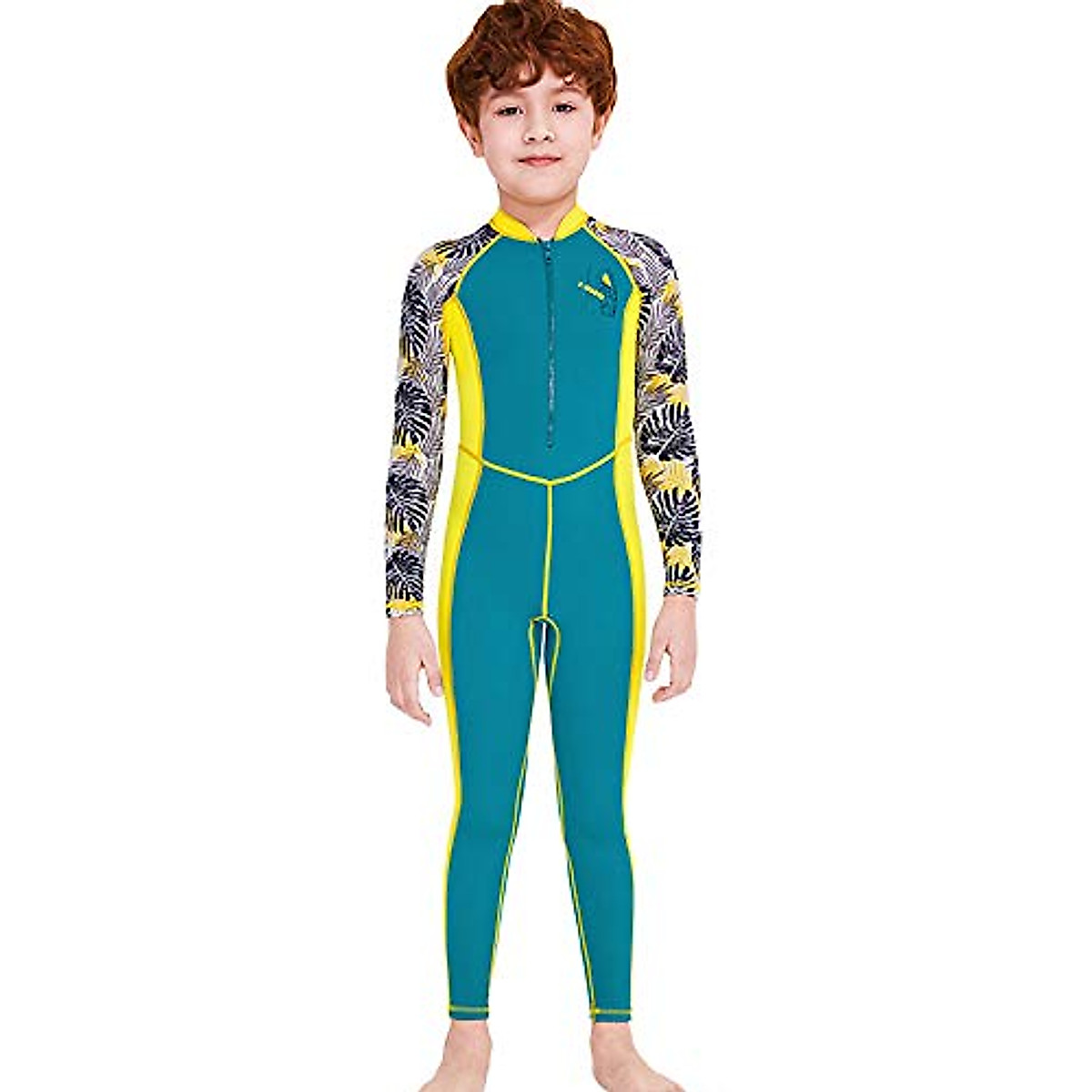 Youth Girls Boys One Piece Water Sports Sun Protection Rash Guard UPF 50+ Long Sleeves Full Suit Swimsuit Wetsuit Swimwear