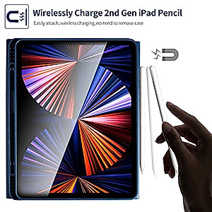 KBCASE Keyboard Case for iPad Pro 12.9 6th Generation 2022/5th Generation 2021/4th Gen 2020/3rd Gen 2018,iPad Pro 12.9 Case with Keyboard, Smart Keyboard Case with Pencil Holder for iPad Pro 12.9 inch