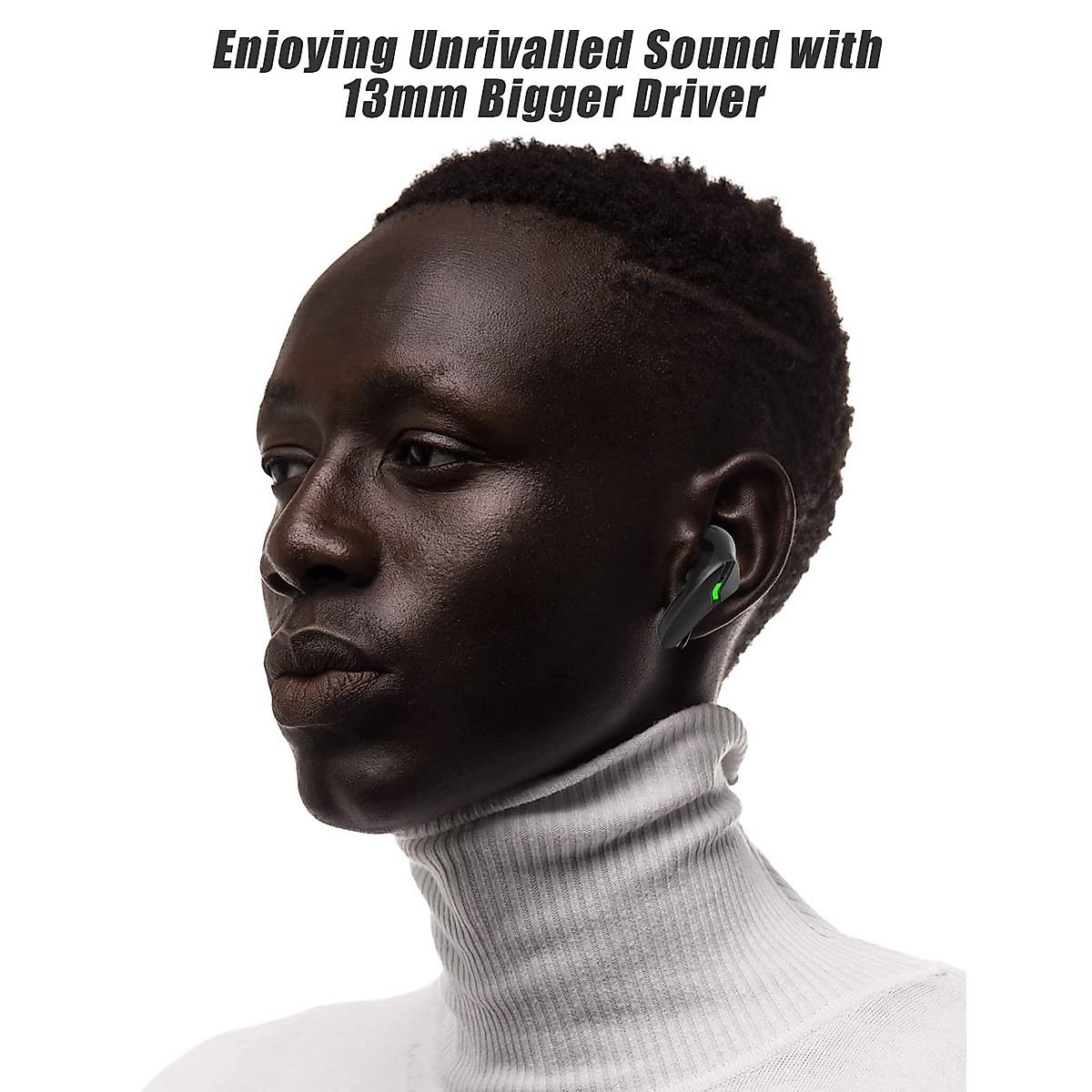 ZBC Earbuds Wireless Bluetooth in-Ear Headphones with 4 Microphones ENC Noise Cancelling Clear Calls Wireless Ear Buds 30H Playback IPX5 Waterproof Sports Stereo Earphones for iPhone Android (Blue)