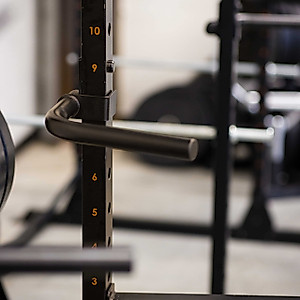 GRIND Fitness Chaos4000 Half Rack Dip Station Handles for Squat Racks Angled Dip Bar Attachments Tube Power Cage Black J-Cup Adjustable Strength Training