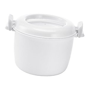 BRIGHTFUFU Small Steamer rice cooker pasta cooker microwave bowl with lid microwave safe steamer microwave food container Mini Microwave Oven