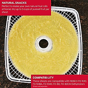 Nesco SLD-2-6 American Harvest 13.75" Fruit Roll Sheet for NESCO Food Dehydrators, 2 Count, White