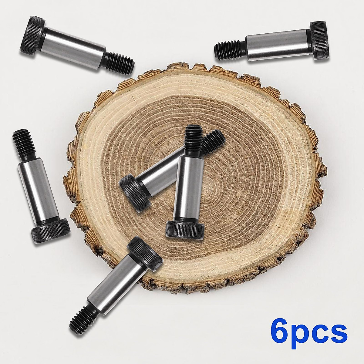 Sydien 6Pcs Alloy Steel Shoulder Bolt #10-24 UNC Thread Shoulder Dia 1/4" Shoulder Length 5/8"