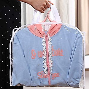 Maitys Clear PVC Hanging Costume Garment Bag Costume Bags Suit Cover with Zipper Pockets for Storage Travel Dance Garment (Classic Style)
