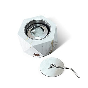 Tabletop Fire Pit Table Top Firepit Portable Mini Fire Pit Concrete Table Top Fireplace Fire Bowl Alcohol Ethanol Fueled Rubbing Smokeless Indoor Outdoor with Stainless Steel Burn Cups of GZGNEEVL