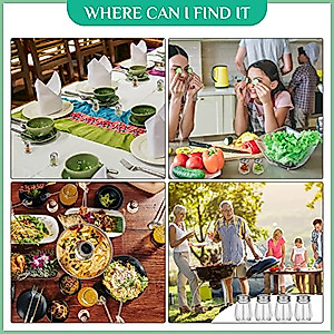 12 Pieces Mini Pepper Shakers Set Mini Shaker Tiny Pepper Shakers Glass Shaker Bottle Condiment Storage Jar with 4 Pieces Plastic Mini Funnels for Storing Pepper, Sugar