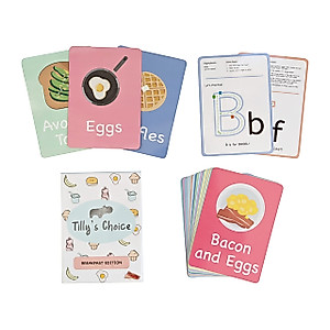 Tilly's Choice - Breakfast Edition Happy Mealtimes Through Choice | Picky Eaters Toddler Flash Cards 2-4 Mealtime Choice Cards Gift for New Parents Baby Shower Learning ABC Activity