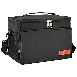 Adult Lunch Bag Men Women Insulated Lunch Box Thermal Cooler Lunch Tote Bag with Adjustable Shoulder Strap for Nurse Office Work Picnic Beach and School