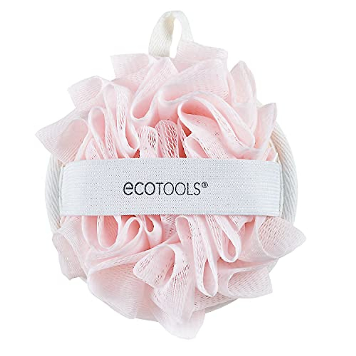 EcoTools EcoPouf Dual Cleansing Pad, Gentle Cleansing Body Scrubber, Exfoliating for Shower & Bath, Pink, 4 Count