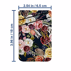 Diascia Pack of 2 - Cellphone Stick on Leather Cardholder ( Watercolor Ethnic Boho Floral Pattern Pattern ) ID Credit Card Pouch Wallet Pocket Sleeve