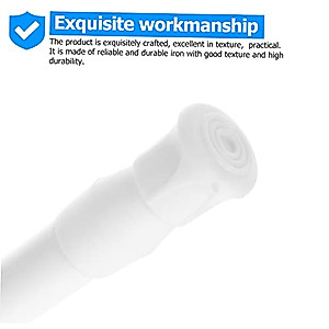 Beatifufu 1 Set telescopic rod heavy duty shower curtain rod trouser hanger adjustable shelf brackets metal curtain spring tension rod retractable rod multipurpose curtain rod window iron