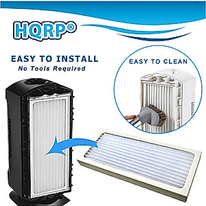 HQRP 2-Pack Filter Compatible with Hamilton Beach 04383 04384 04385 04386 TrueAir Compact Pet, 990051000 Replacement