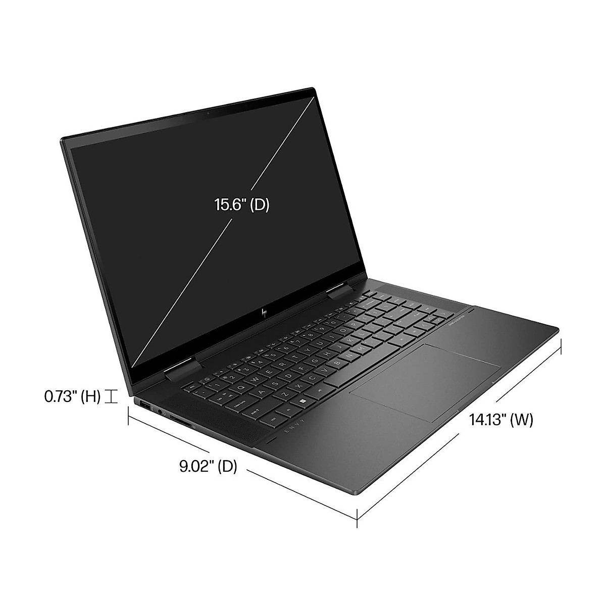 HP Envy x360 15 FHD 2-in-1, Touchscreen Laptop, 2023 Newest Upgrade, AMD Ryzen 5 5625U, 32GB RAM, 1TB SSD, Backlit Keyboard, HDMI, Fast Charge, Windows 11, School and Business Ready, ROKC HDMI Cable