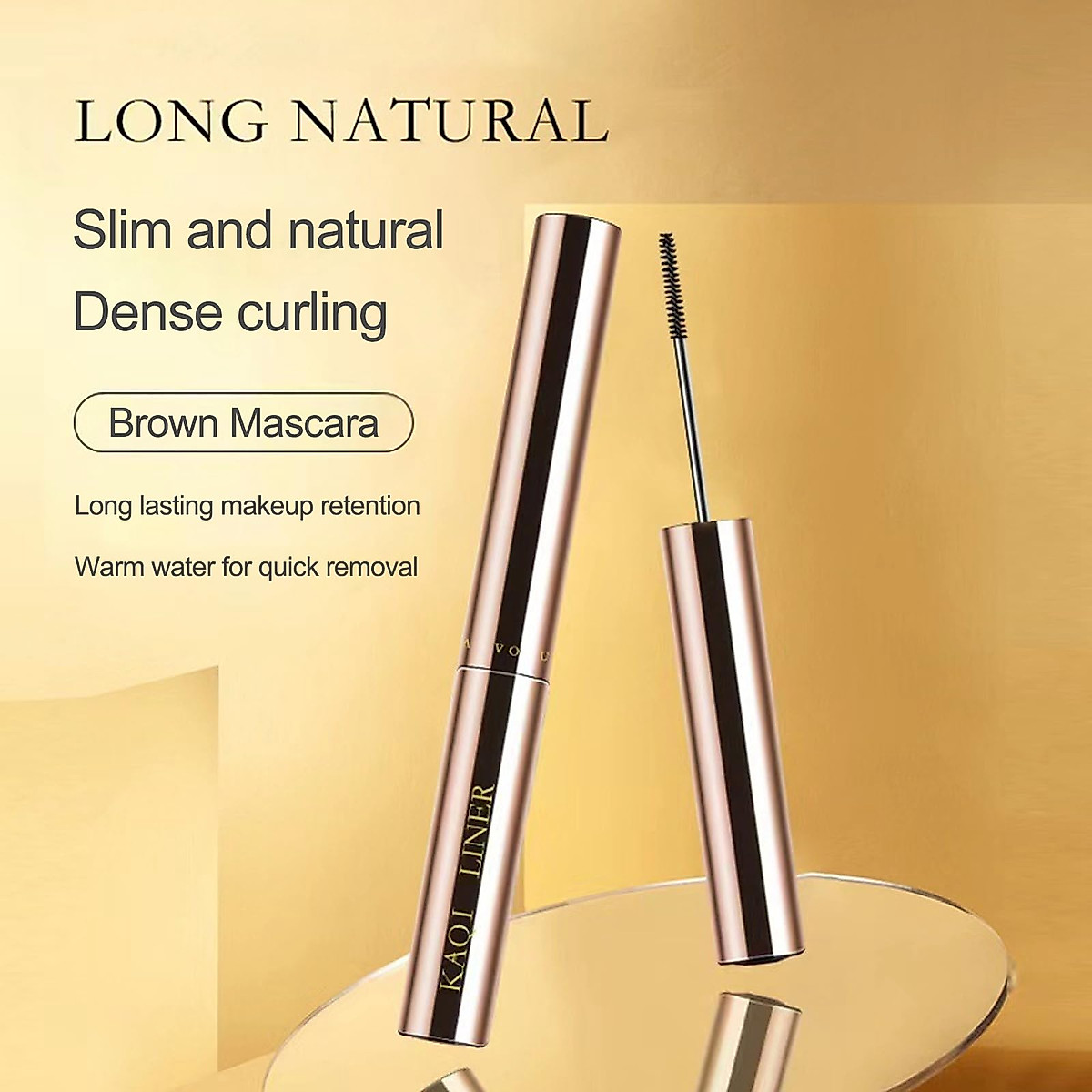 Brown Mascara, Thrive Mascara Liquid Lash Extensions Enlarge Eyes, Waterproof Mascara Brown, Brown Mascara Volume And Length, Smudge Proof Long Lasting Fine Brush Mascara For Eyelashes