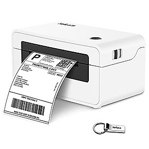 NefLaca Thermal Label Printer,4x6 High Speed USB Shipping Label Printer Commercial Direct Thermal Label Maker One Click Setup Compatible with Amazon, Ebay, Etsy, Shopify and FedEx (White)