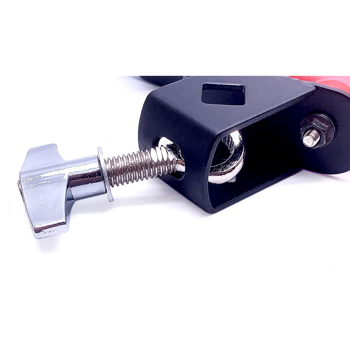 TUOREN Jam Block Musical Percussion Instrument Plastic Latin Drum Instrument Dual Mounted Bell (Red-Blue)